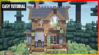 Minecraft: How To Build a Dark Oak Cottage | Tutorial - Minecraft Builders