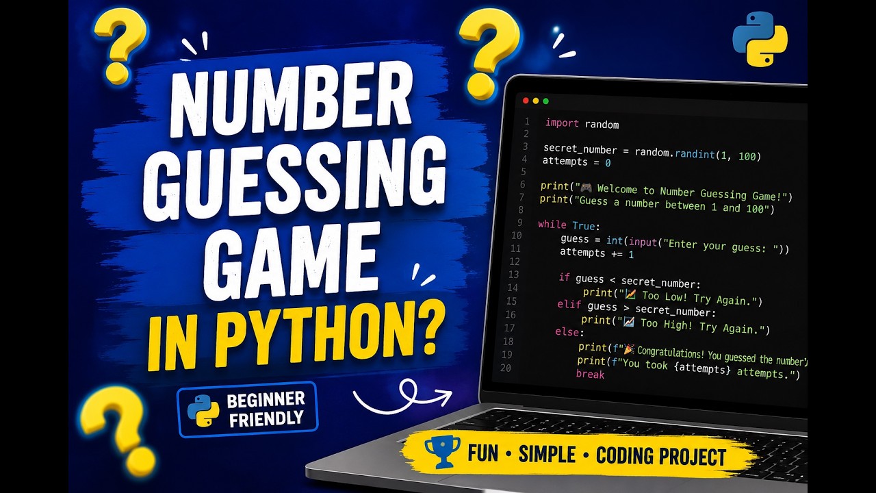 How to Make a Number Guessing Game in Python | Easy Python Project