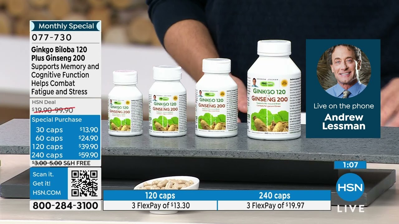 Ginkgo Biloba120 plus Ginseng200  30 Capsules