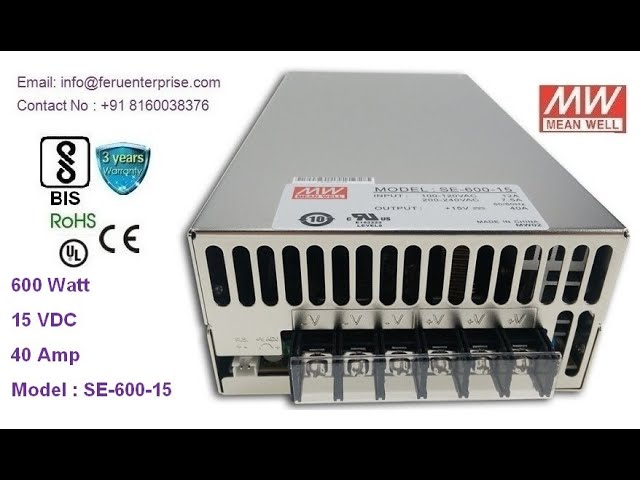 SE-600-24 Meanwell Power Supply 600W SMPS - SE-600-48 Meanwell SMPS ...