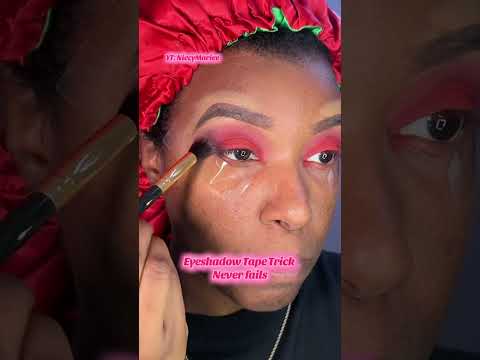 Eyeshadow Tape Trick does it every time #beautymakeup #shorts #eyeshadow #valentinesday #tapetrick