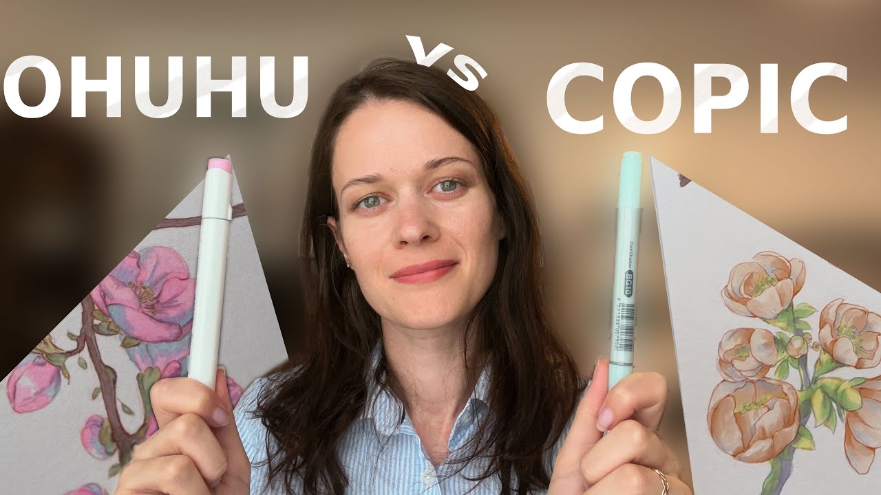 Are OHUHU markers as good as COPICS?! ✎ ohuhu vs copics honest review + coloring demo