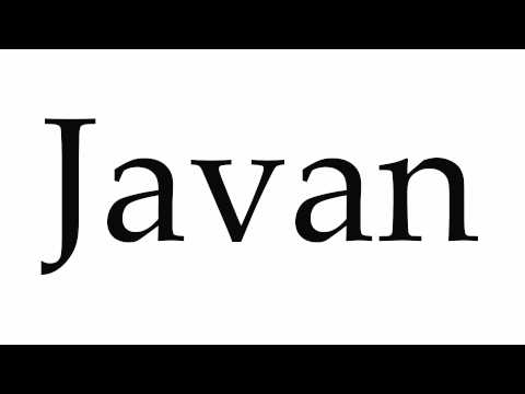How to Pronounce Javan