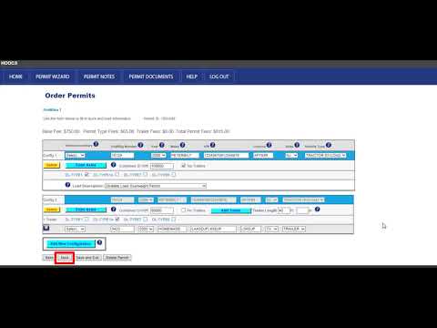 HOOCS Ordering a New Div Load Permit Tutorial Video