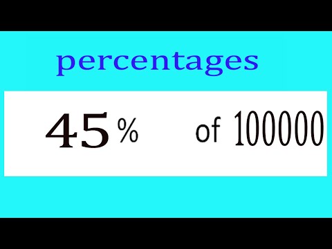 Percentages 45 Percentage(%) of 100000