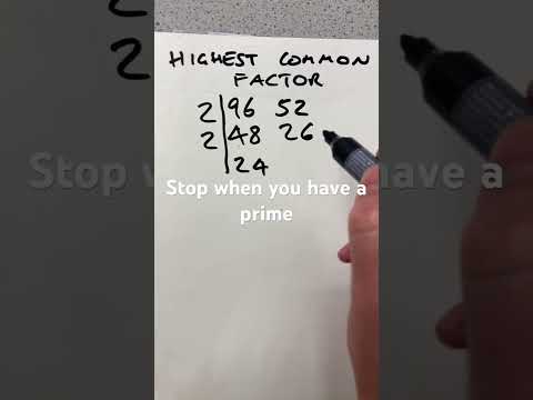 Highest Common Factor #maths #factors