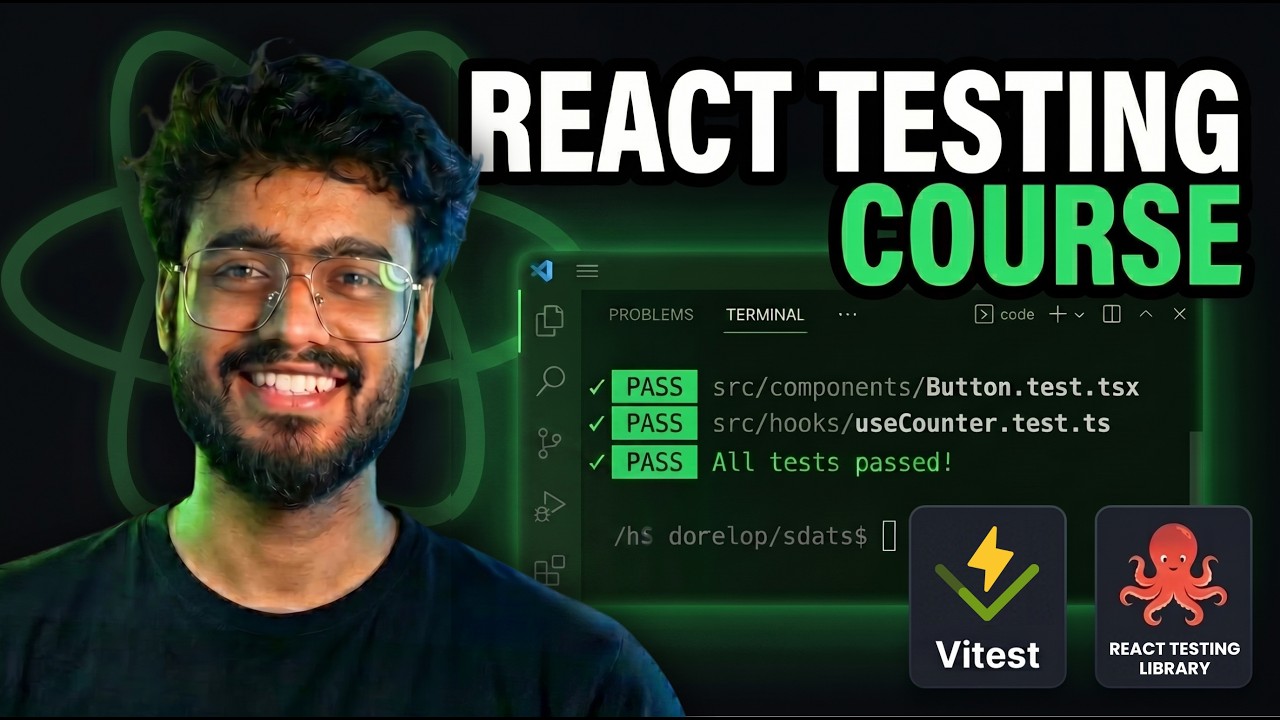 React Testing Full Course 2026 | Vitest and React Testing Library Tutorial