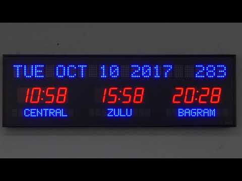 BRG Precision Product's 6618J-R25B - 3 Zone, Programmable Time Zone Clock Display