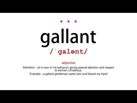How to pronounce gallant - Vocab Today