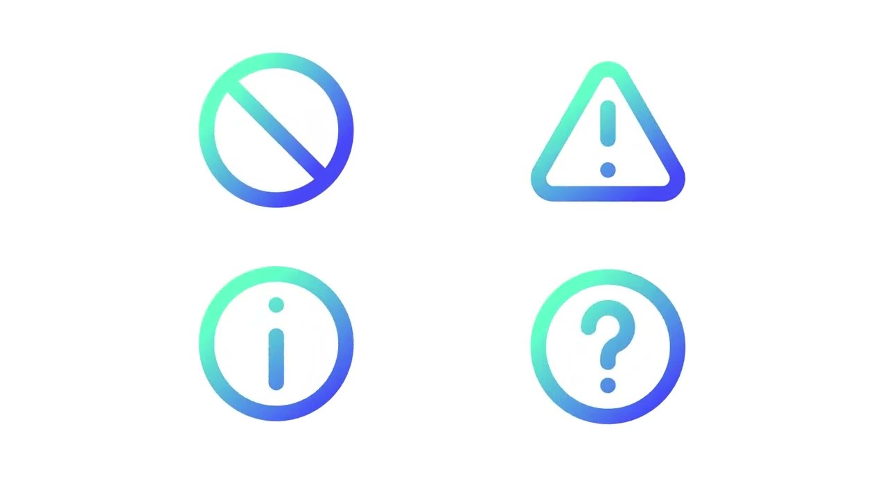 Animated attention gradient ui icons