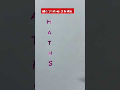 Abbreviation of Maths #math #youtube #mathtrick #shorts #learning #tutor #youtubeshorts #youtuber