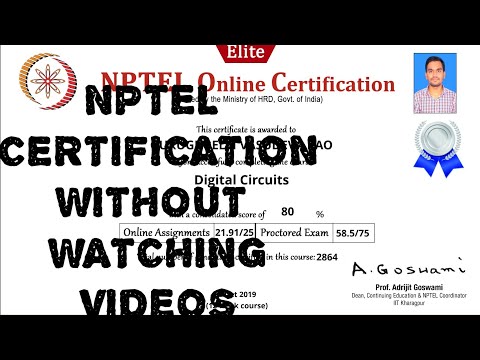 NPTEL certification without watching videos || Tips to get good percentage