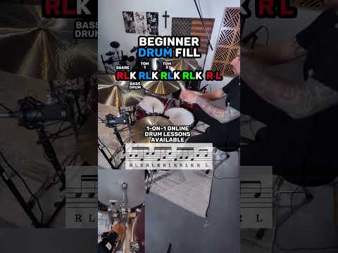 BEGINNER Drum Fill! (EASY Drum Lesson) #drums π₯