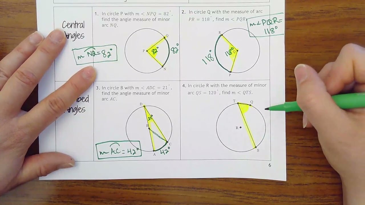 16.6- Central/Inscribed Angles
