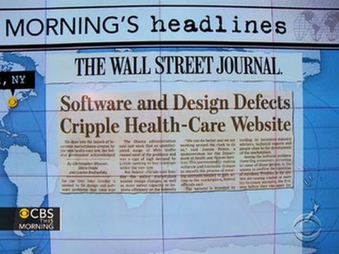 Headlines: Gov't admits design defects in health care Web site