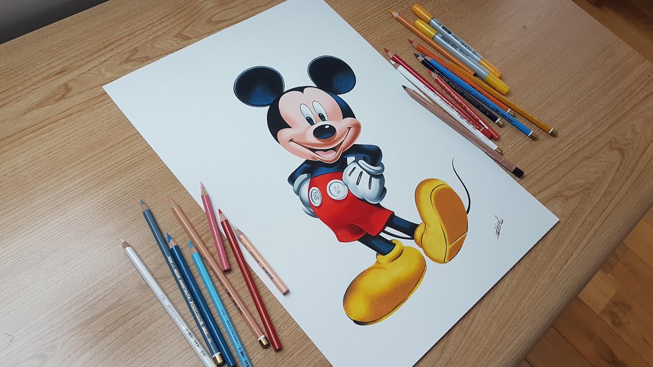 Drawing Mickey Mouse - Timelapse | adddraw