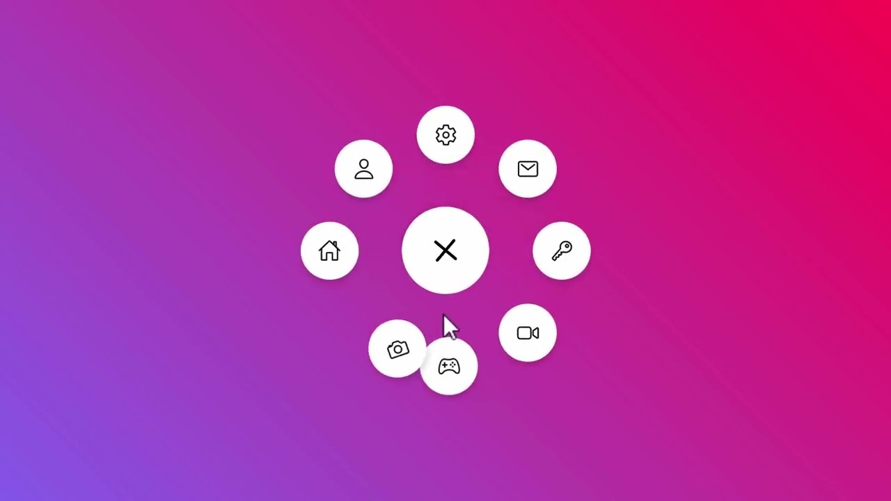 Animated Circular Navigation Menu using Html CSS & Vanilla Javascript   Simple Radial Menu