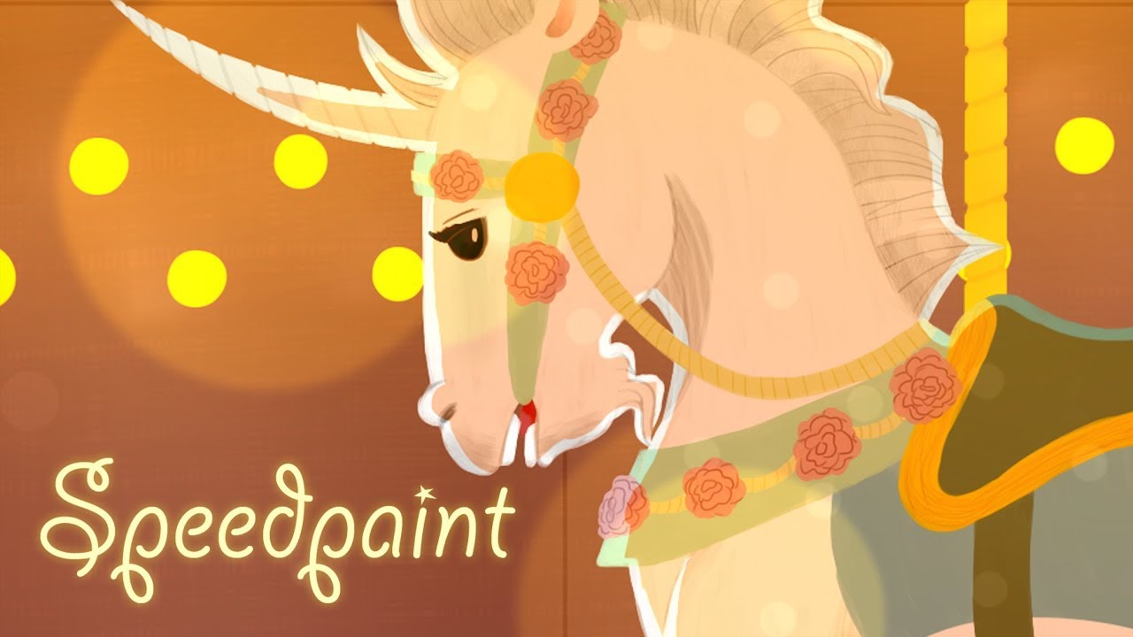 Carousel Unicorn Speedpaint