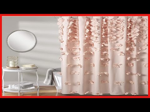 Great product - Lush Decor, Blush Riley Shower Curtain | Bow Tie Textured Fabric Vintage Chic Farmh