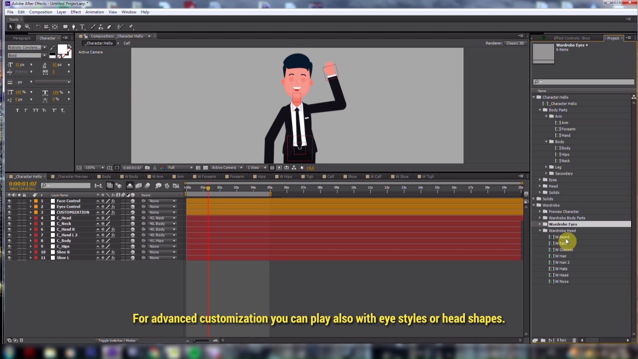 Explainer Video Toolkit 3 - 21 Character Customization JSXLIB
