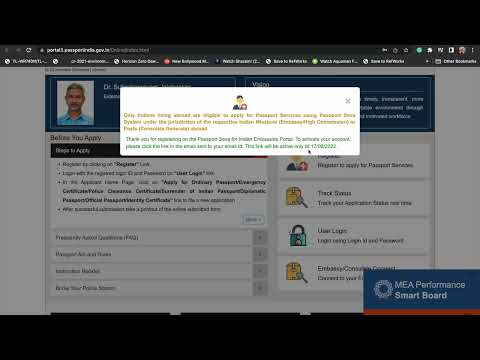 How to registration to passport seva at Indian embassy. First step to use all service related india