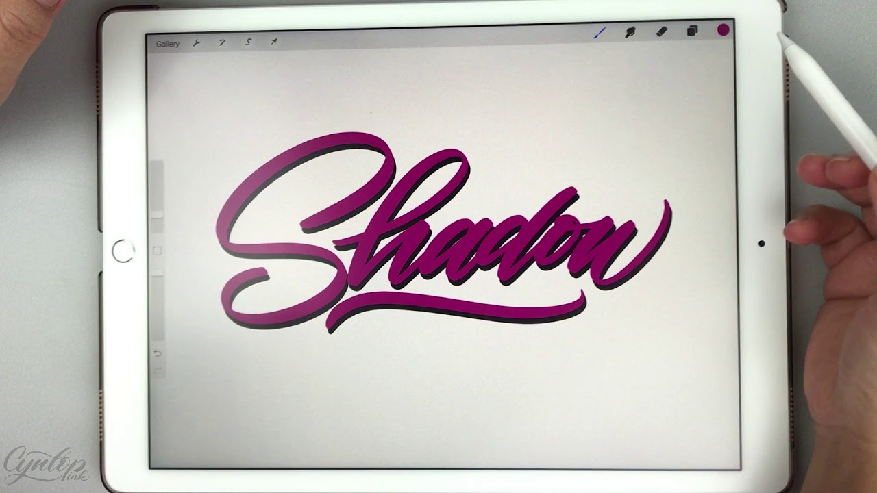 Procreate App Tutorial : Adding Shadows and highlights to lettering