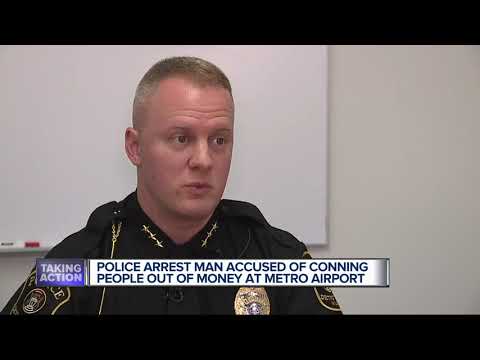 Man arrested at DTW allegedly has history of scamming people for years at other airports
