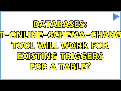 Databases: pt-online-schema-change tool will work for existing triggers for a table?