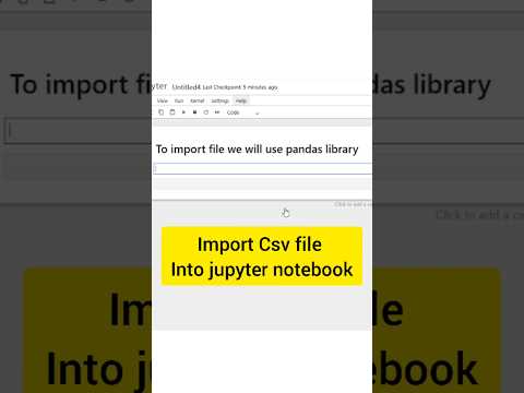 Import CSV to jupyter Notebook in seconds | Python Tutorial.   #dataanalysis