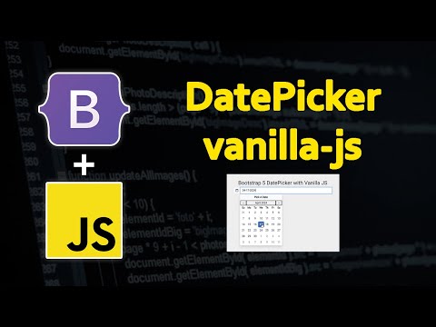 How to create bootstrap 5 date picker using vanilla-js-datepicker #bootstrap