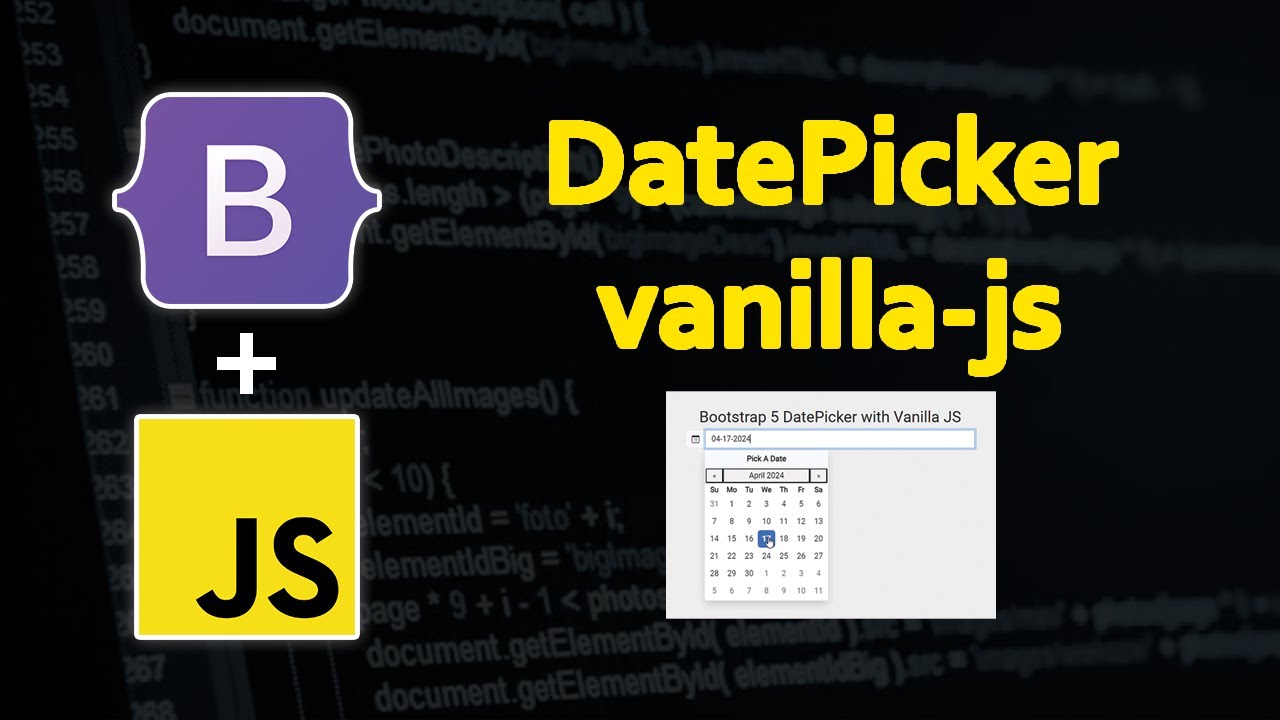 How to create bootstrap 5 date picker using vanilla-js-datepicker #bootstrap