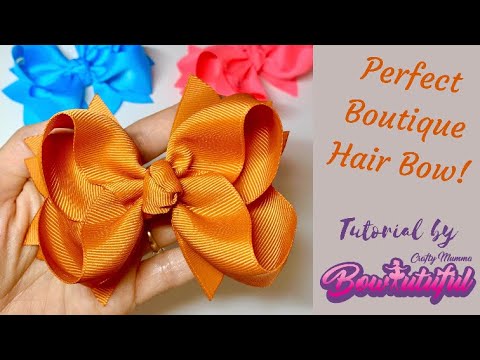 Perfect twisted boutique hair bow tutorial! How to make hair bows. DIY ???? laços de fita:
