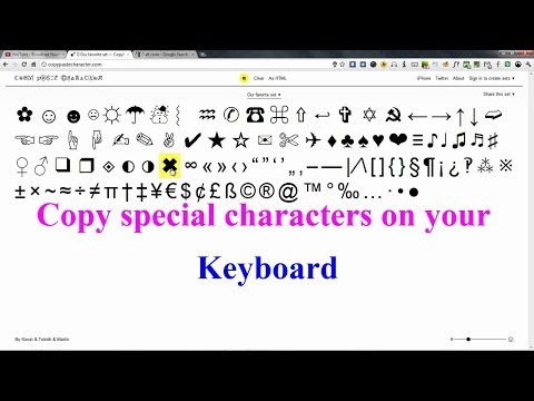 Copy special characters on your keyboard @USNMix