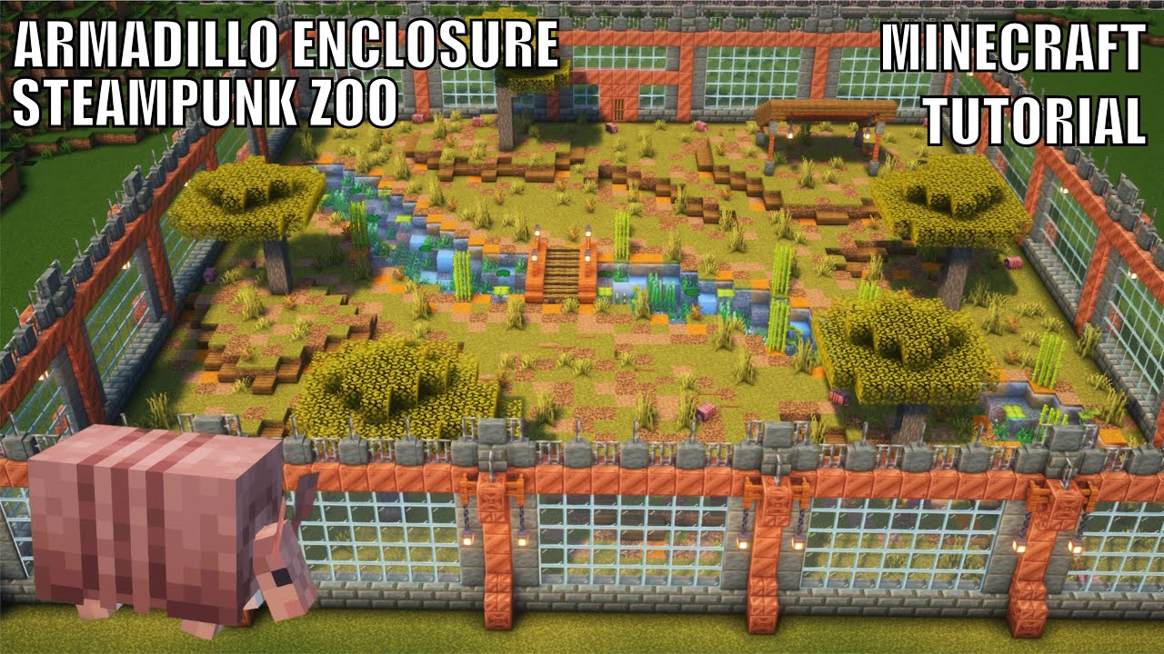 Minecraft: Steampunk ZOO - Armadillo Enclosure - Tutorial - Minecraft ...