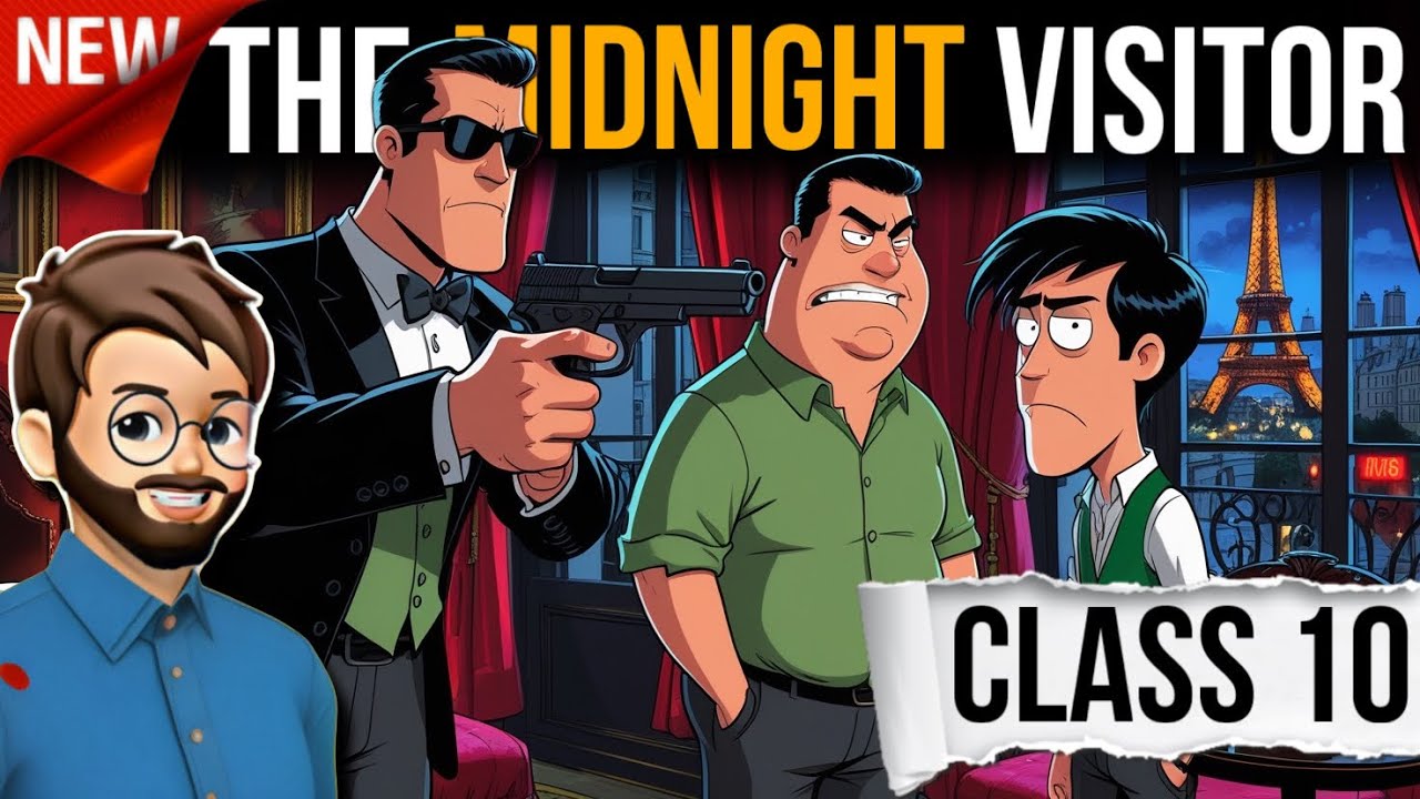 The Midnight Visitor Class 10 | Animation | Full Explanation In Hindi | the midnight visitor