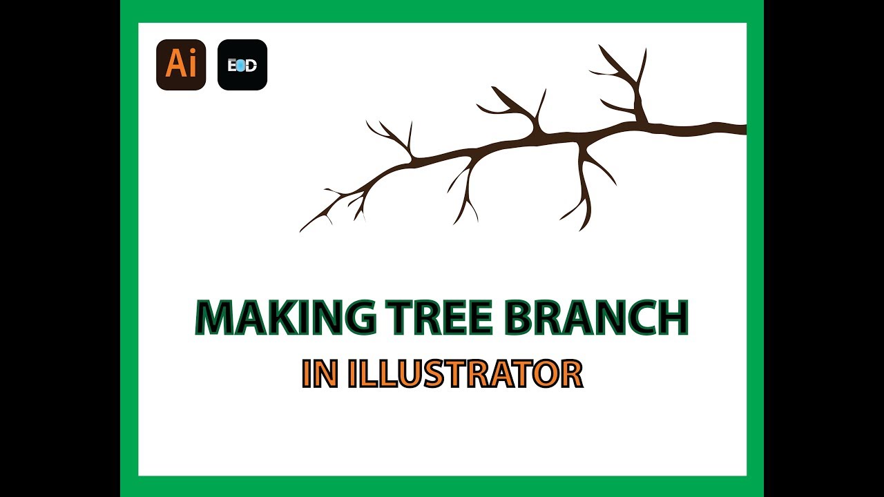 Making a tree branch in Adobe Illustrator Express Design tutorial