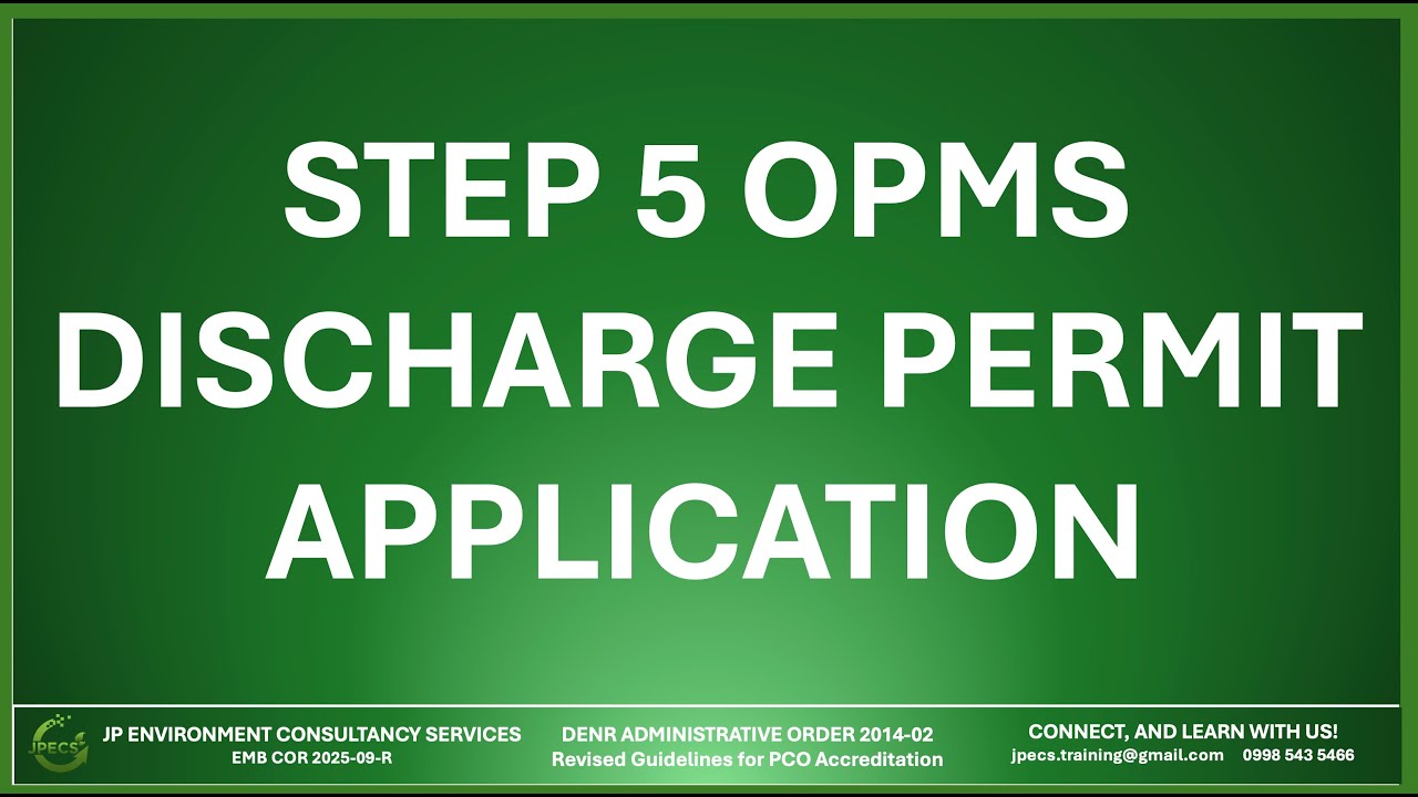 STEP 5 OPMS DISCHARGE PERMIT APPLICATION