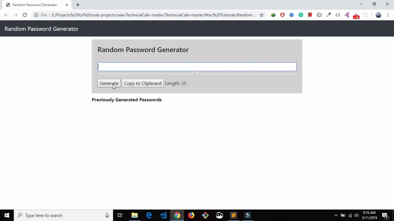 Password Generator In JavaScript | Source Code & Projects
