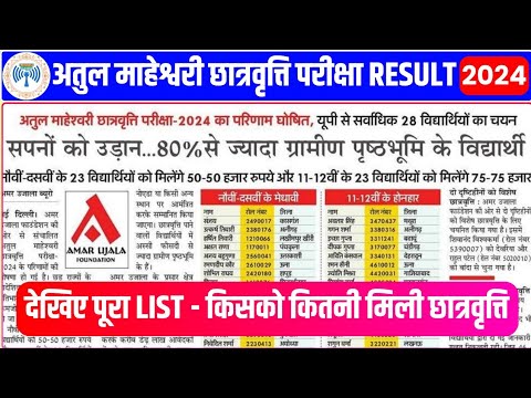Atul Maheshwari Scholarship 2024 Result is out, check your name like this | Atul Maheshwari Resul...