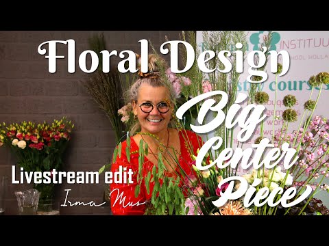 Floral Center Piece in Mobach Bowl by Irma Mus (Floral Design Demo #1, Part 3)