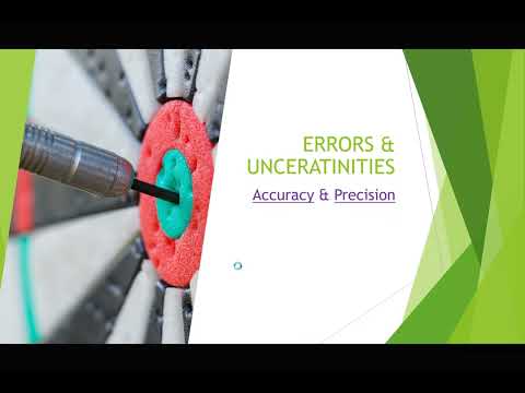 Accuracy and Precision , Random and systematic errors