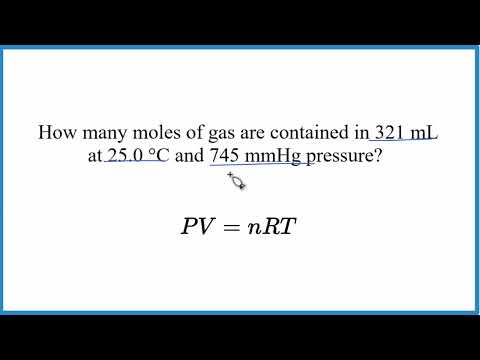 Ideal Gas Law (PV=nRT) Practice Problem