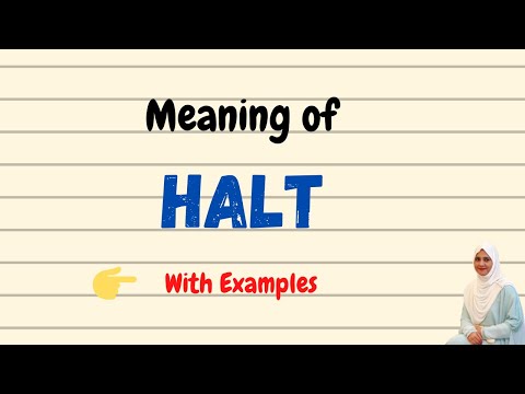 Daily vocabulary | Halt Meaning | Vocabgram
