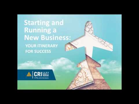 CRI Webinar: Starting and Running a New Business