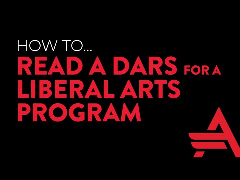 How to Read a DARS for a Liberal Arts Program