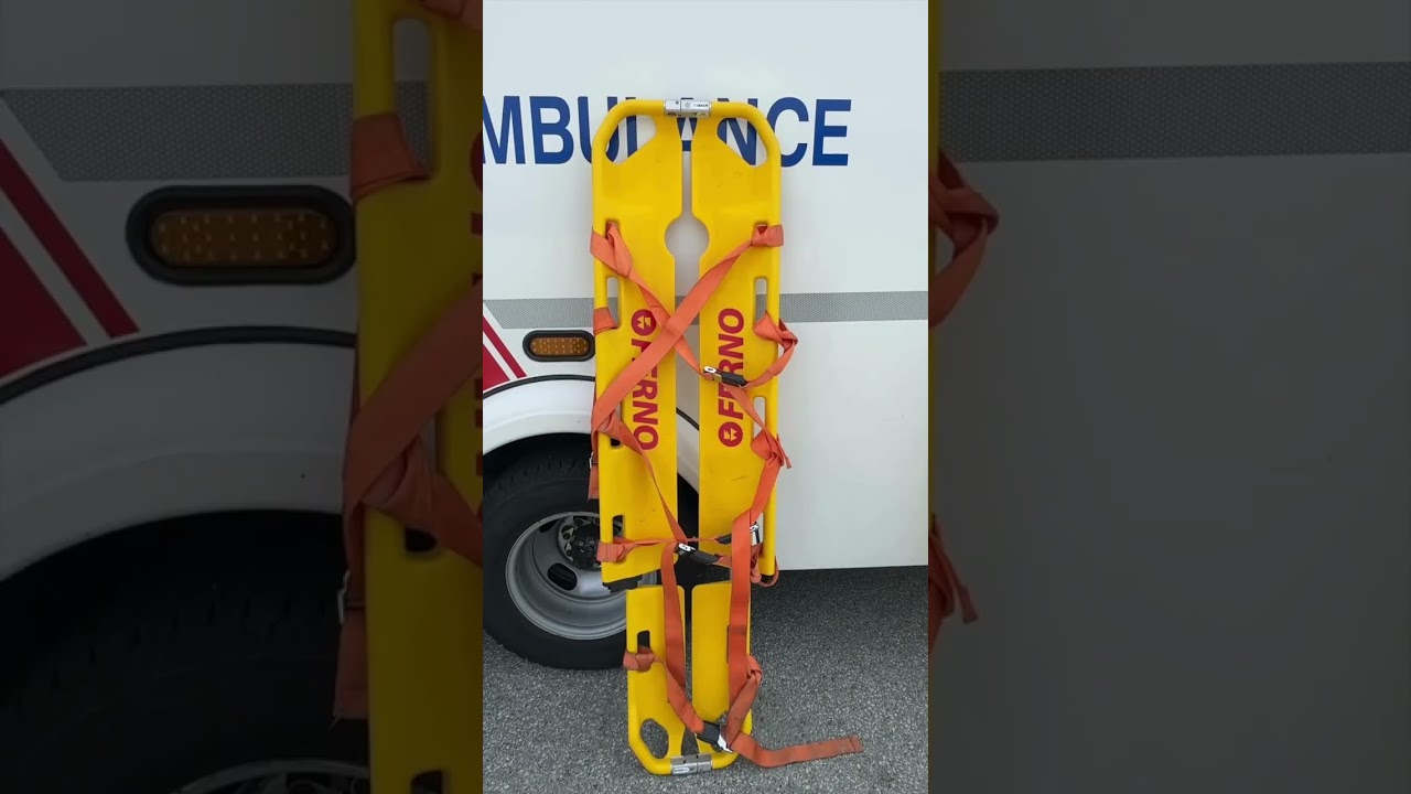 Inside a basic life support ambulance