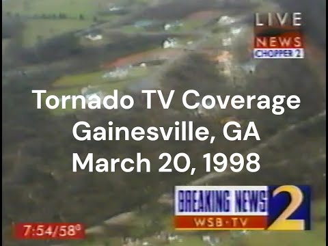 Tornado TV Coverage Gainesville GA March 20, 1998