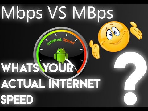 Whats your internet speed, Mbps vs MBps ?