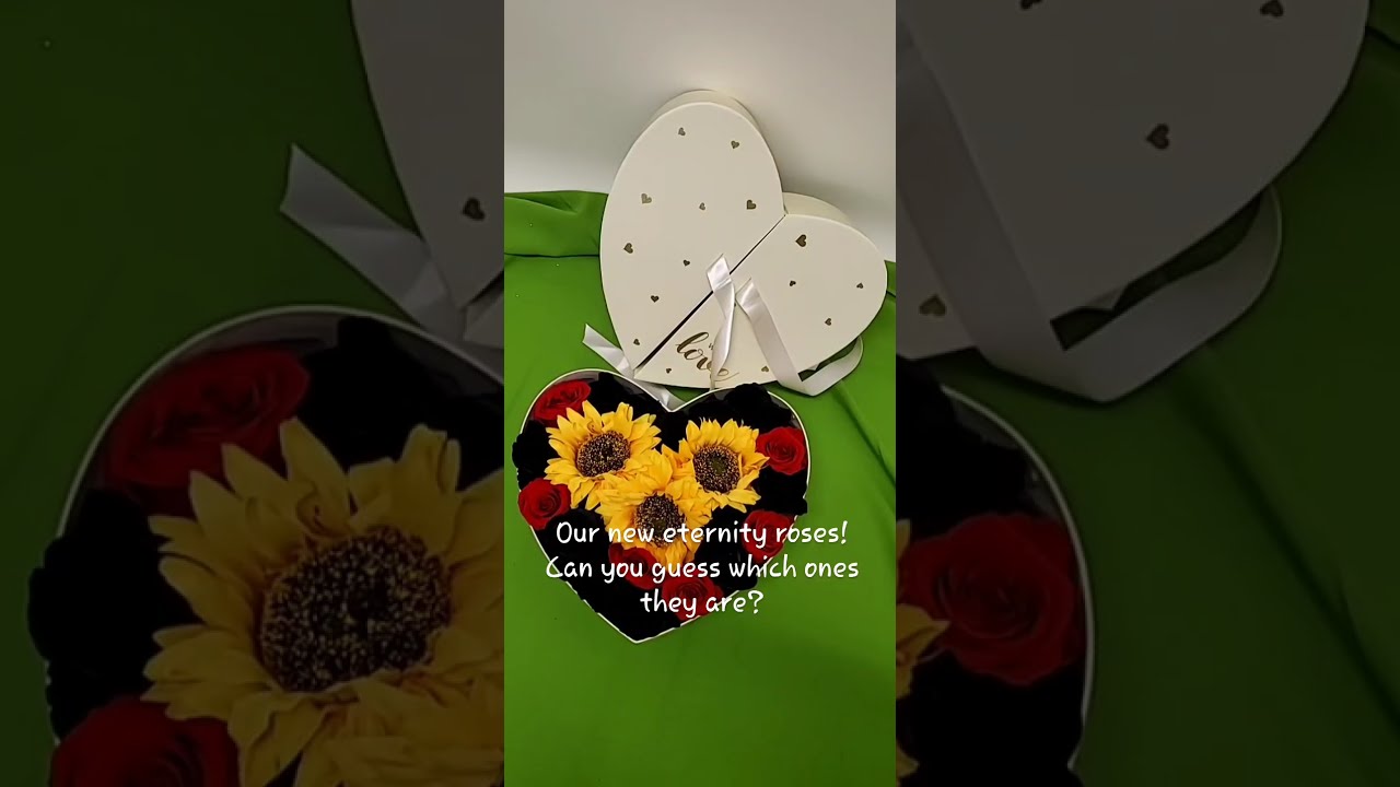 Preserved Roses Inside a Vanilla Heart Box (With Love)