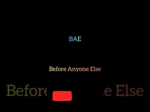 Acronym | Part 14 | BAE | Before Anyone Else | In Tamil | English